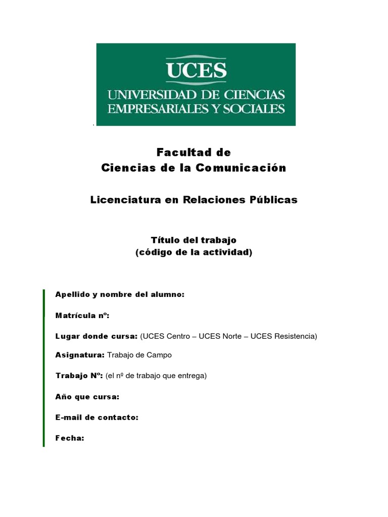 Caratula Modelo para Practicas Profesionales | PDF