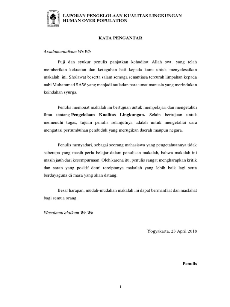 Makalah UTS - Human Over Population | PDF