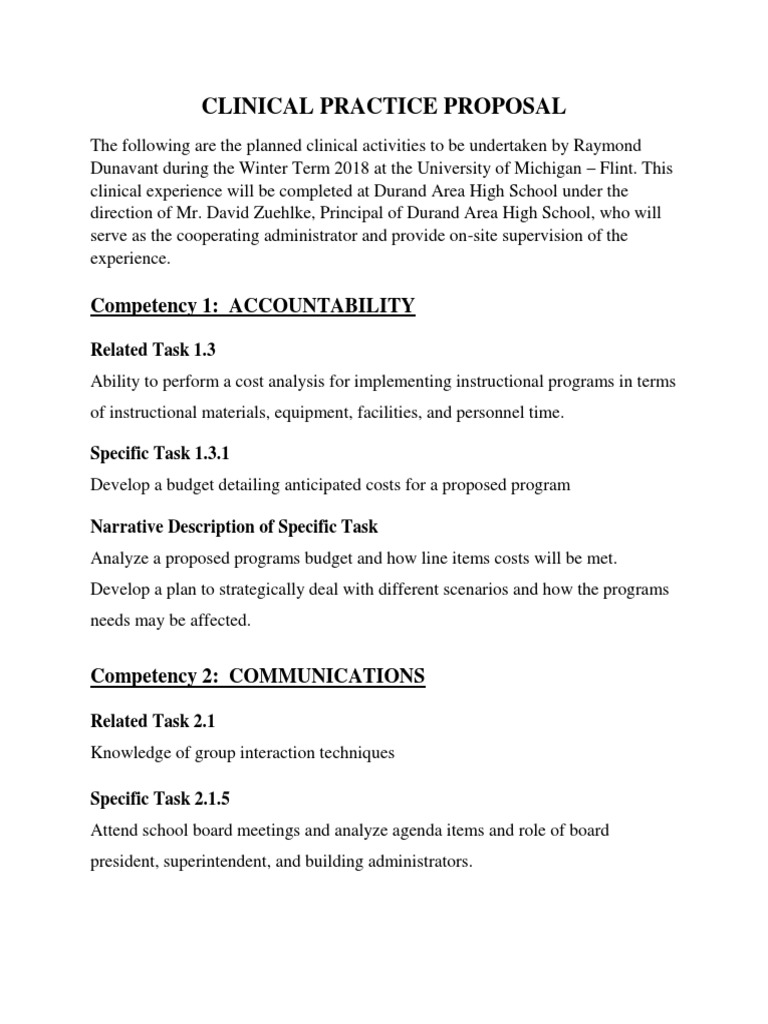 Clinical Proposal | PDF | Competence (Human Resources) | Negotiation