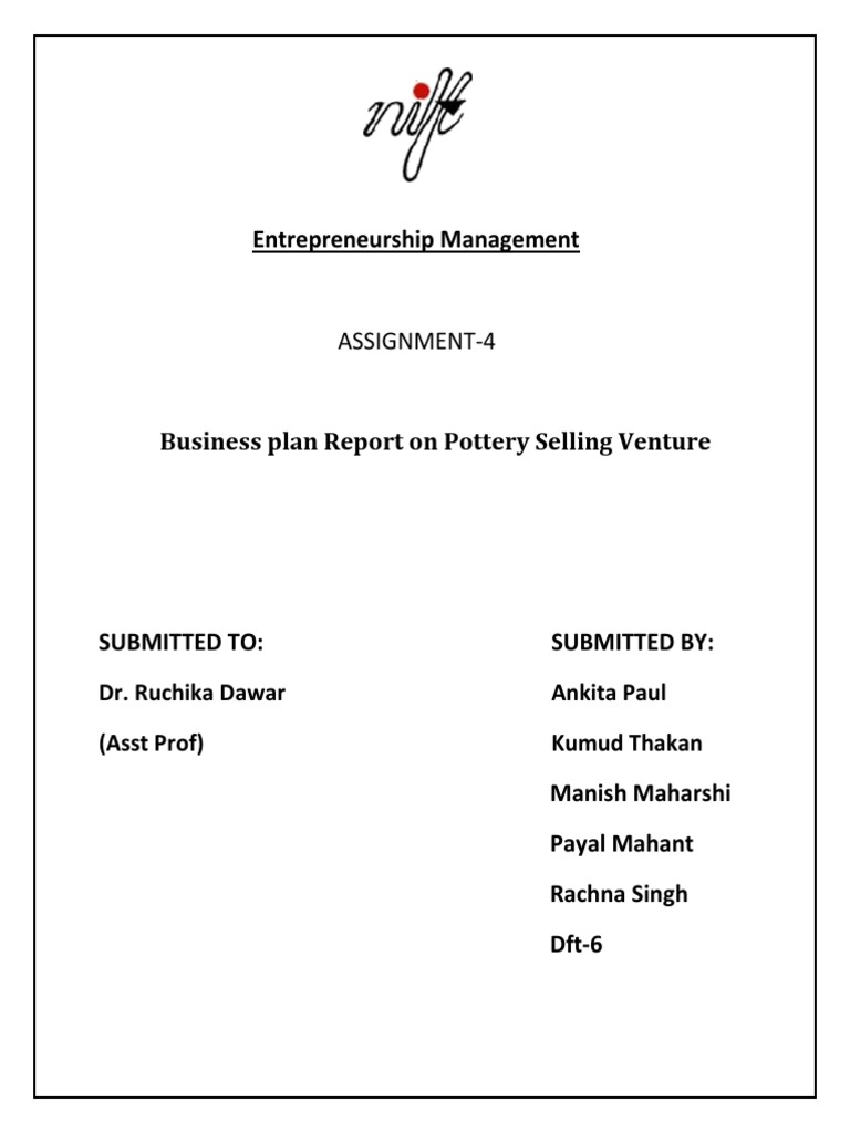 Business Plan of Pottery | PDF | Pottery | Tableware