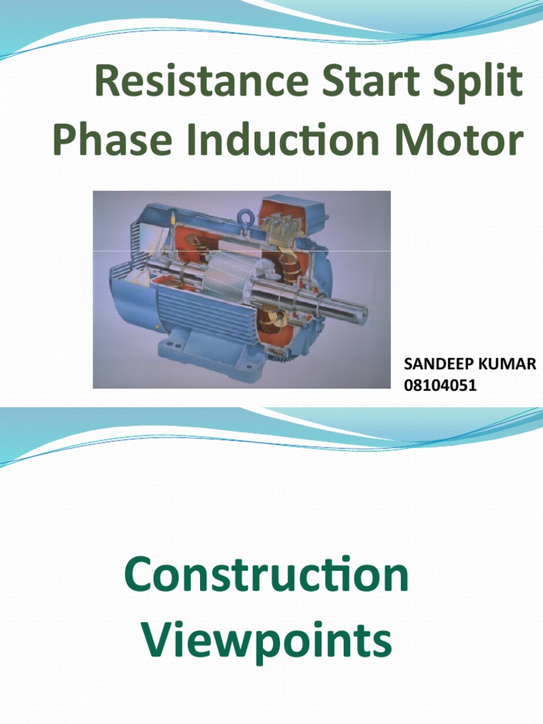Resistance Start Split Phase Induction Motor | PDF | Electric Motor ...
