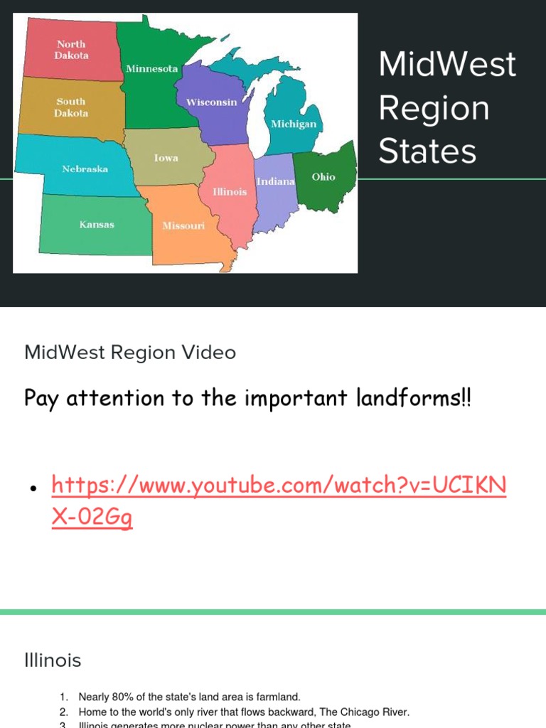 Midwest Region States Powerpoint | PDF | Indiana | Midwestern United States