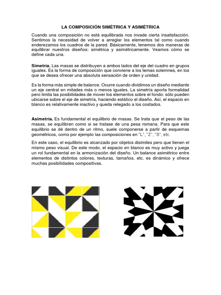 Composición Simétrica y Asimétrica | PDF