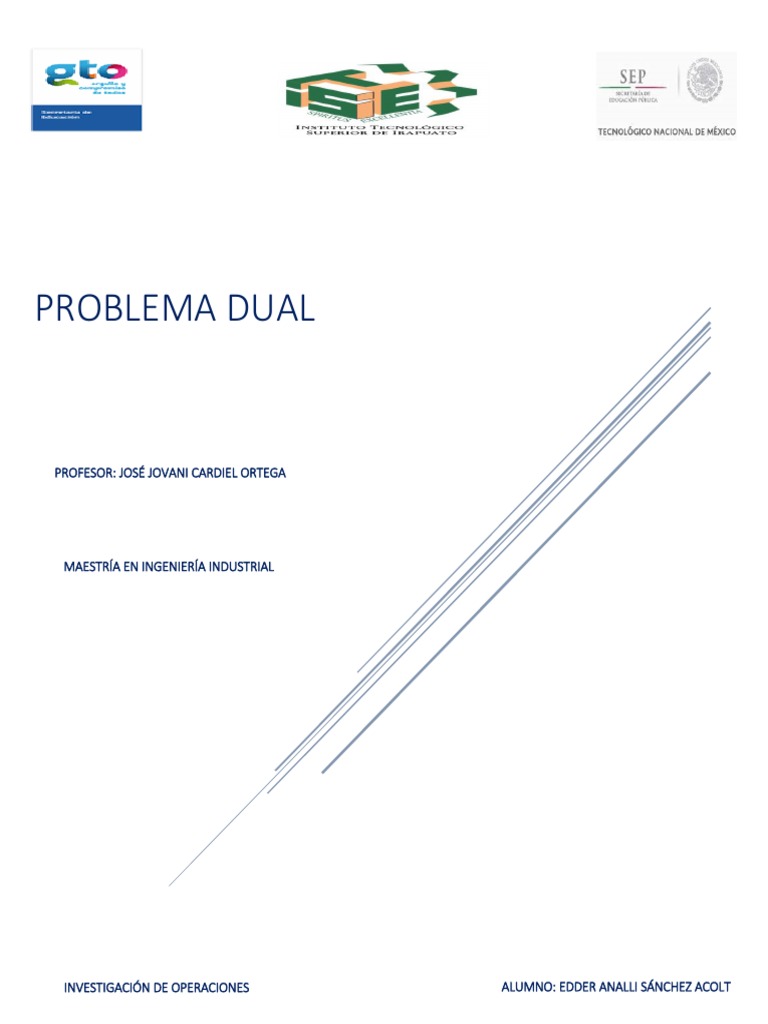 DUALIDAD | PDF | Optimización Matemática | Ecuaciones