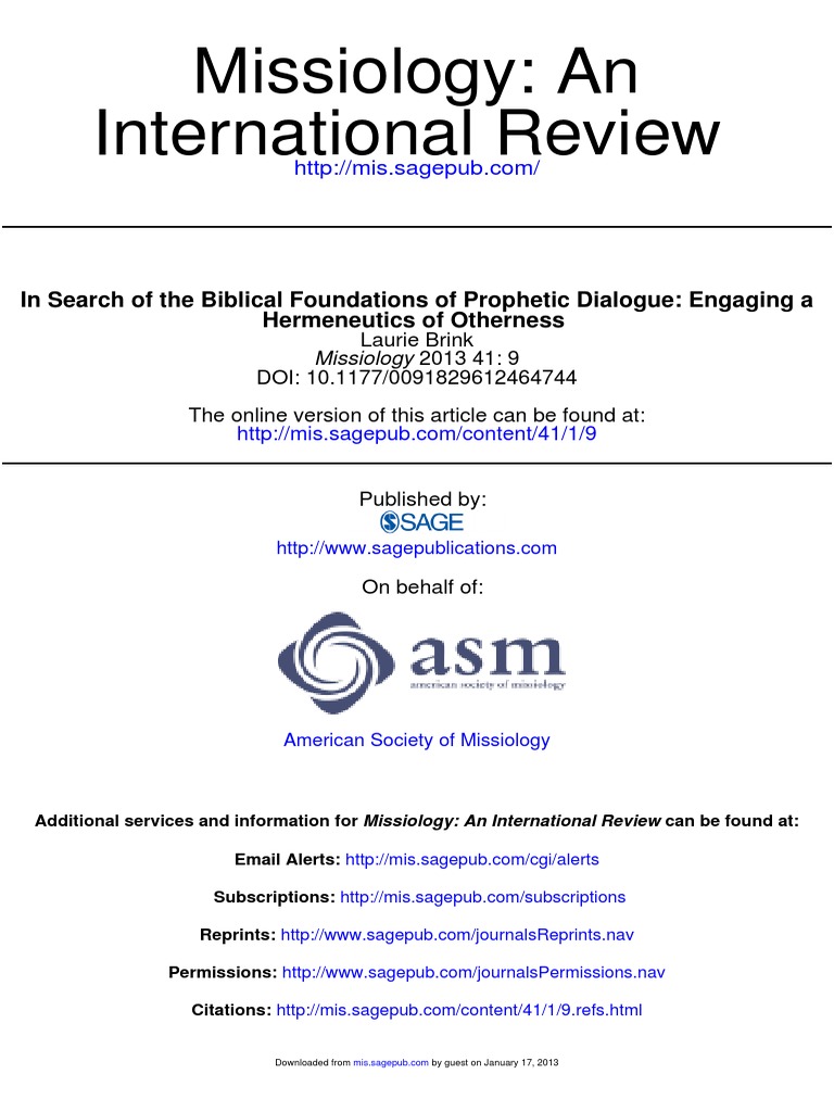 International Review Missiology: An | PDF | John The Baptist | Christianity