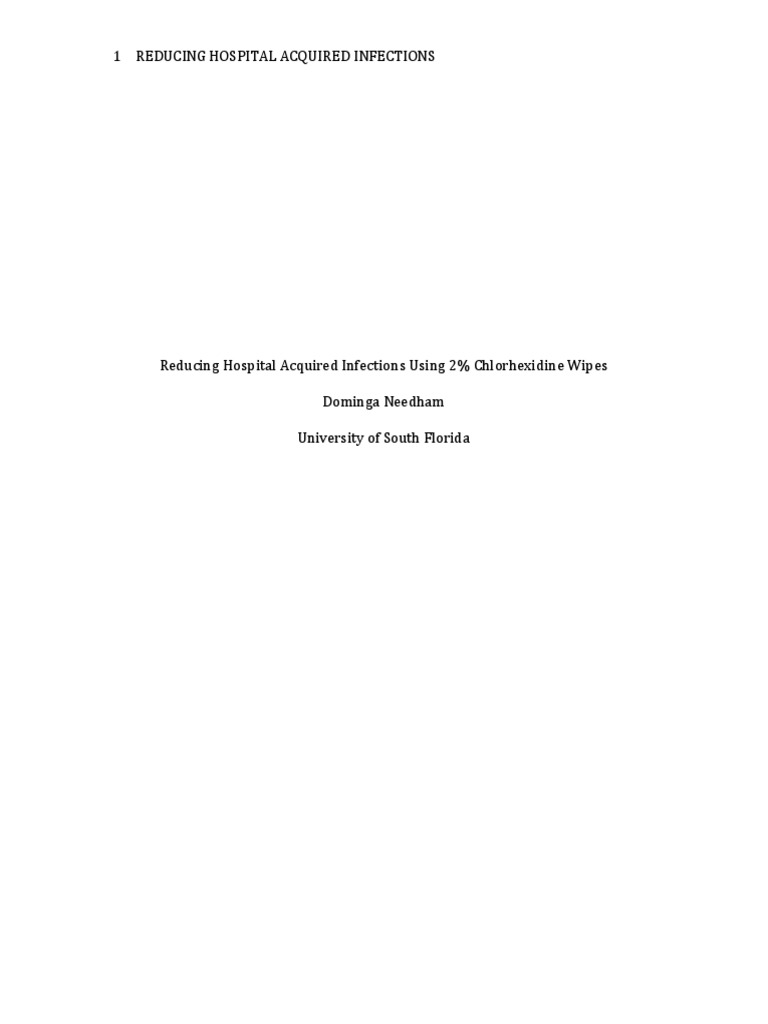 Ebp Formative Synthesis Paper | PDF | Hospital Acquired Infection ...