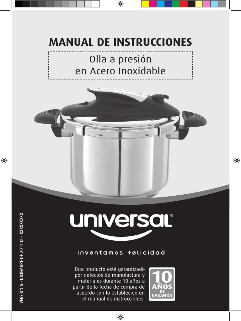 l37570 Manual Olla A Presion 4 Ltrs | PDF | Cocción a presión | Estufa de cocina
