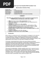 Blood Culture Collection Procedure Guide | PDF | Medical Specialties ...