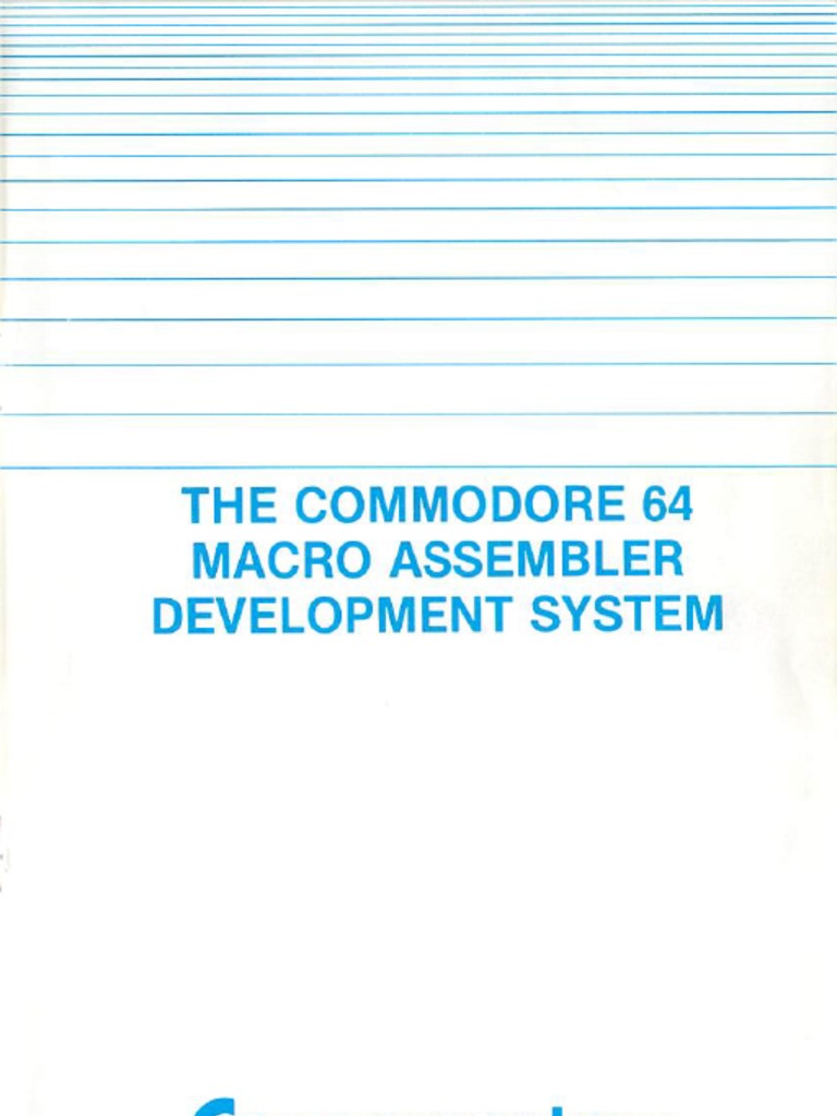 C64 Macro Assembler Development System Manual C64101 PDF | PDF | Assembly Language | Computer ...