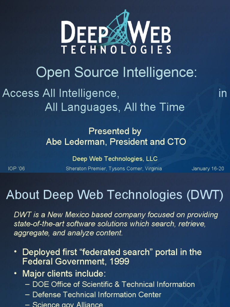Open Source Intelligence:: Access All Intelligence, in All Languages ...