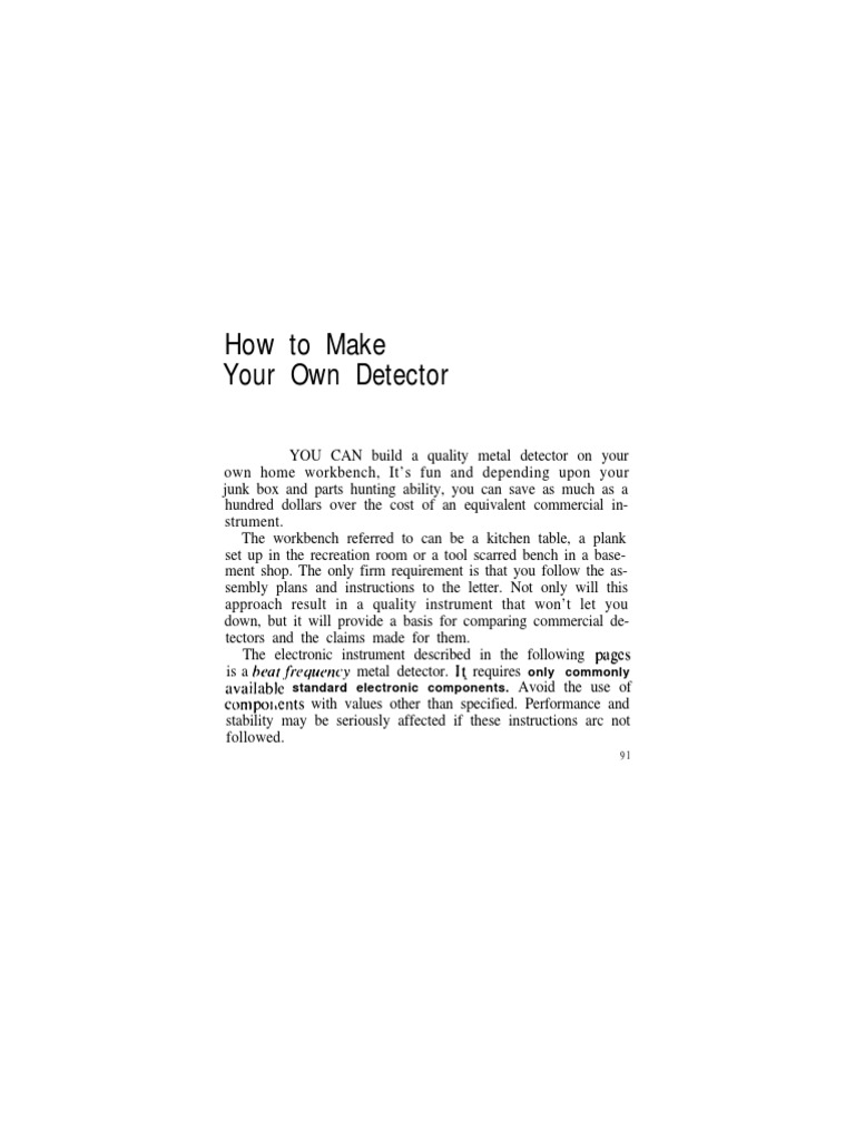 Metal Detector Plans1 | PDF | Printed Circuit Board | Headphones