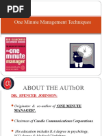 One Minute Manager: Key Management Secrets | PDF | Goal | Behavior