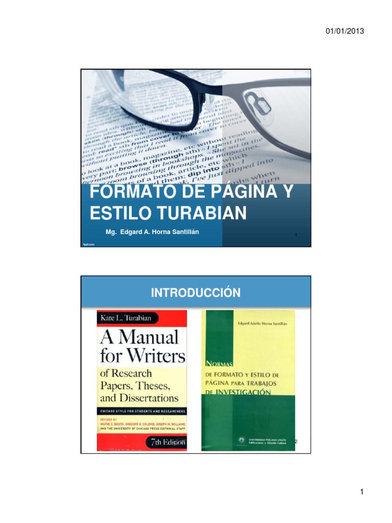 Horna. Turabian Formato y Estilo PDF | PDF | Bibliografía | Texto