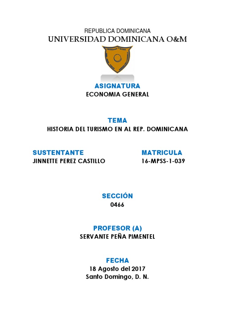 El Turismo en La Republica Dominicana Completo | Descargar gratis PDF ...