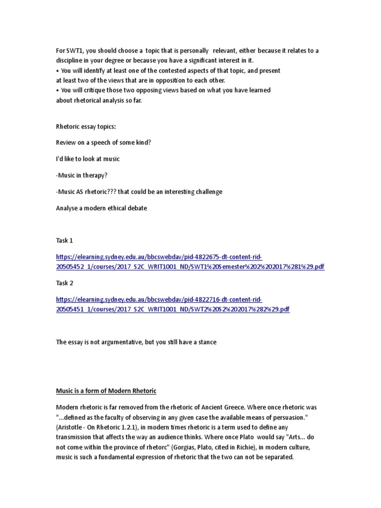 Writ1001 Assignment 1 and 2 | PDF | Rhetoric | Semiotics