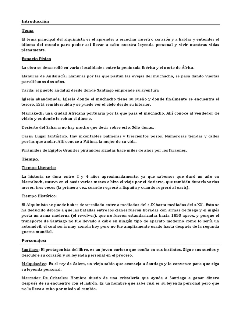 Analisis de El Alquimista | PDF | Alquimia