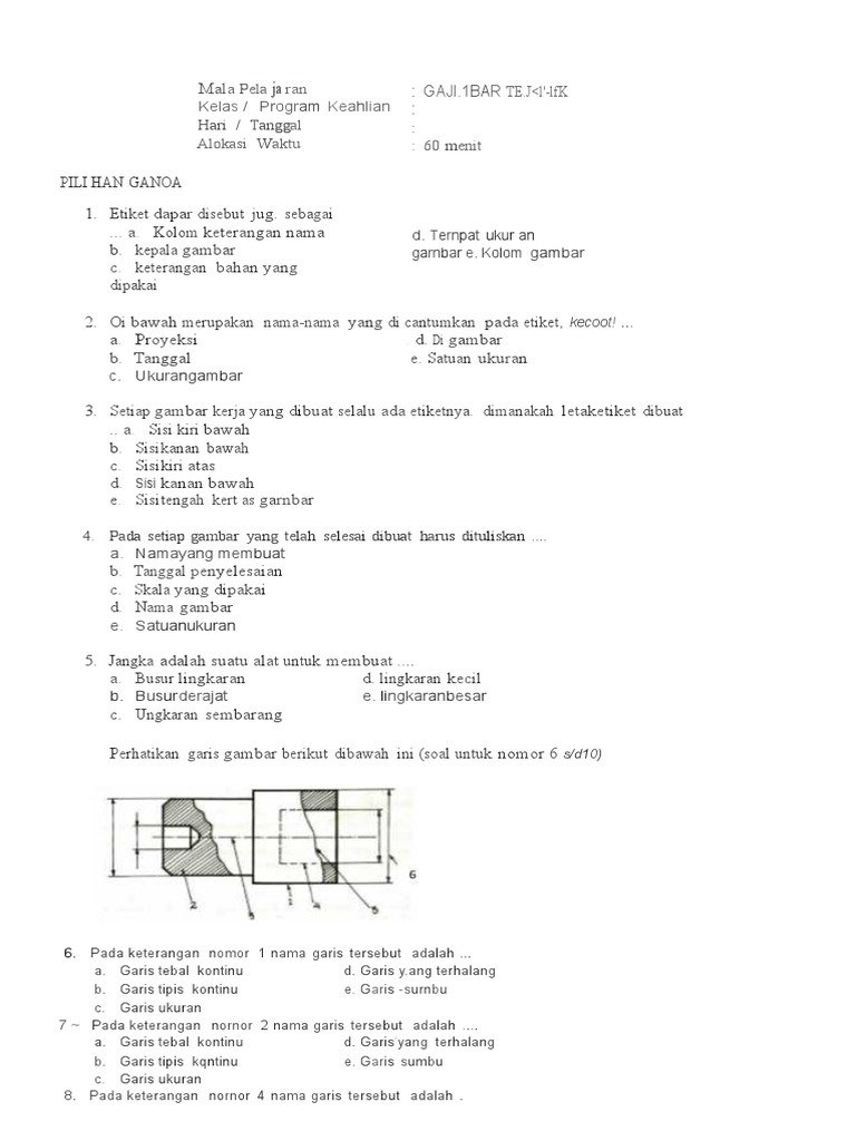 Ulangan Gamtek 30 Soal PG Xi TP 1 638 | PDF
