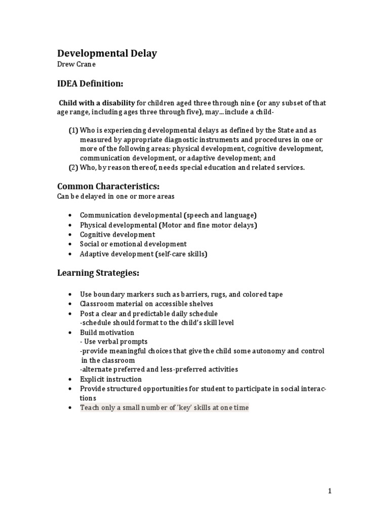 Developmental Delay | PDF | Developmental Disabilities | Child Development