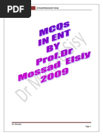 Top 100 ENT MCQs with Answers | PDF | Ear | Auditory System