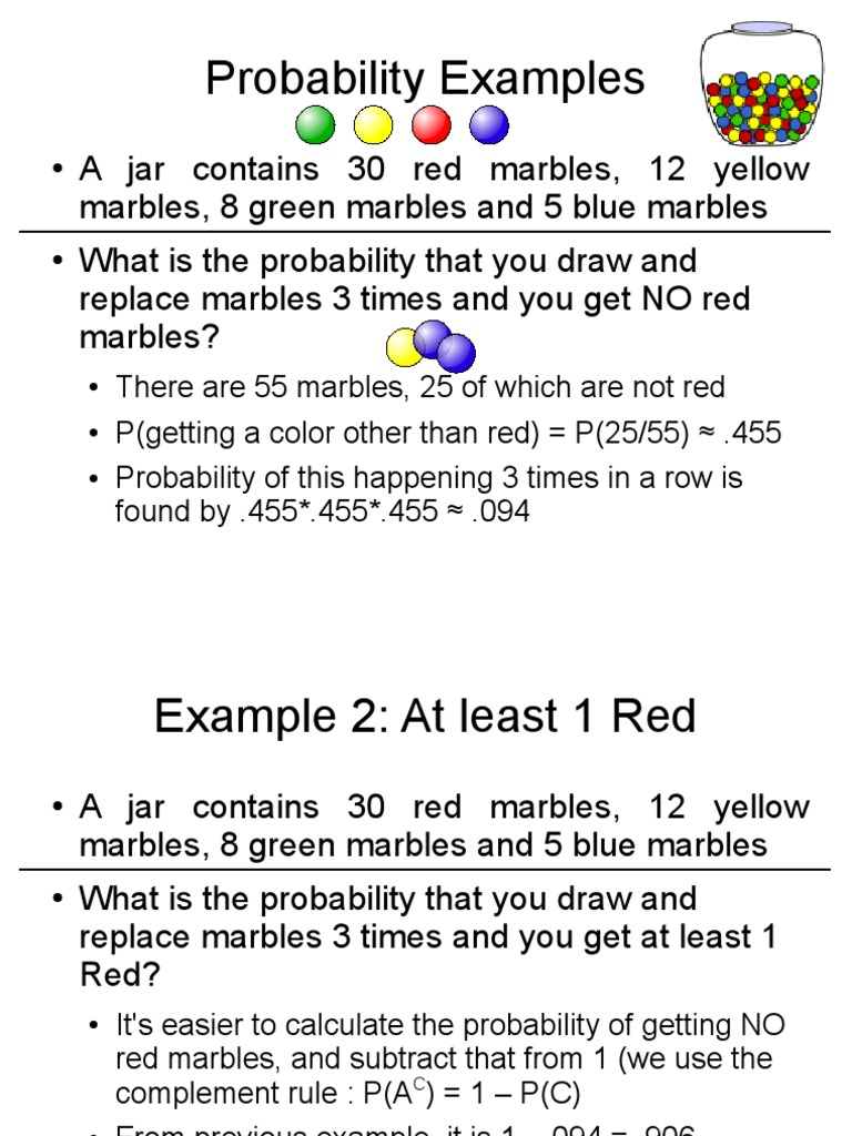 Probability Examples PDF | PDF