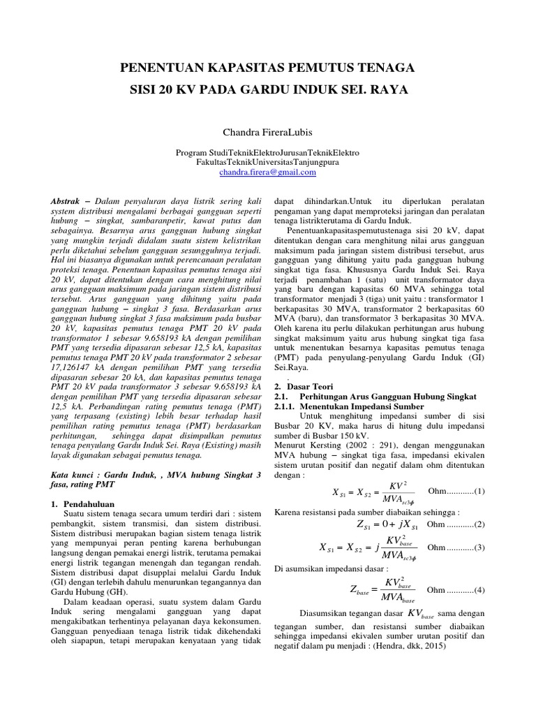 ID Penentuan Kapasitas Pemutus Tenaga Sisi | PDF | Metode & Bahan Ajar ...