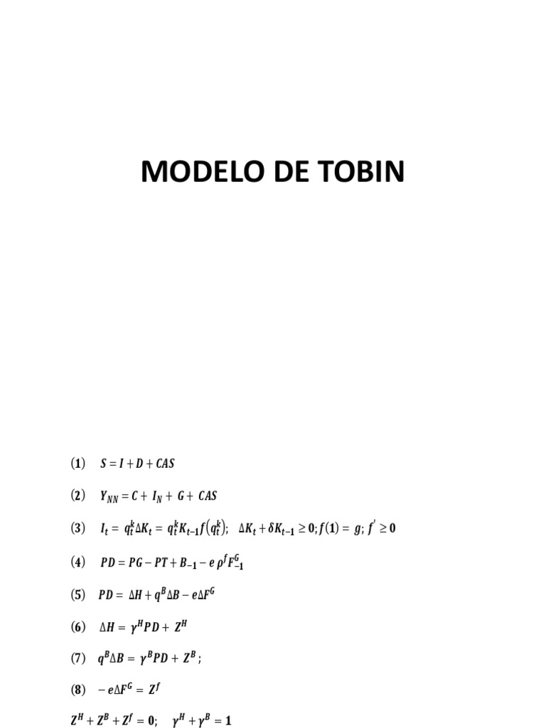 Modelo de Tobin | PDF | Análisis matemático | Objetos matemáticos