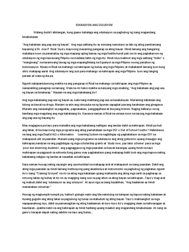 Edukasyon | PDF