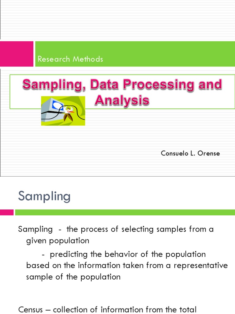 Sampling and Data Management | PDF | Sampling (Statistics) | Standard ...