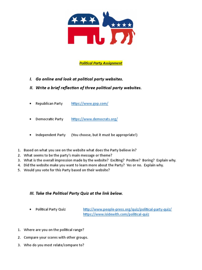 Political Party Website | PDF