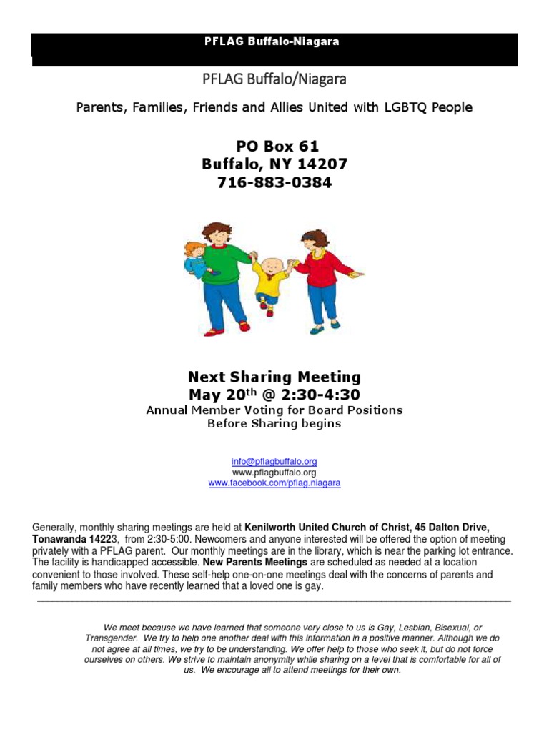 PFLAG Buffalo/Niagara: PO Box 61 Buffalo, NY 14207 716-883-0384 | PDF ...