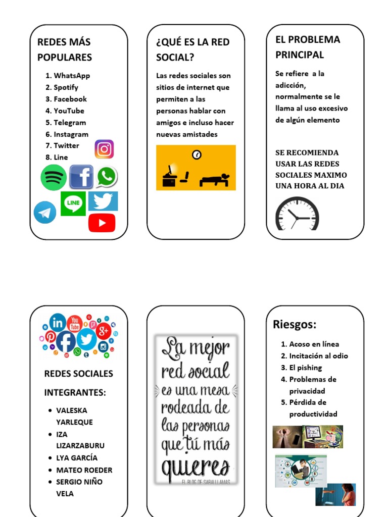 Triptico Redes Sociales | PDF