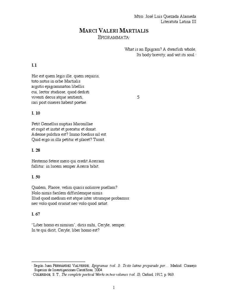 Marci Valeri Martialis PDF | PDF