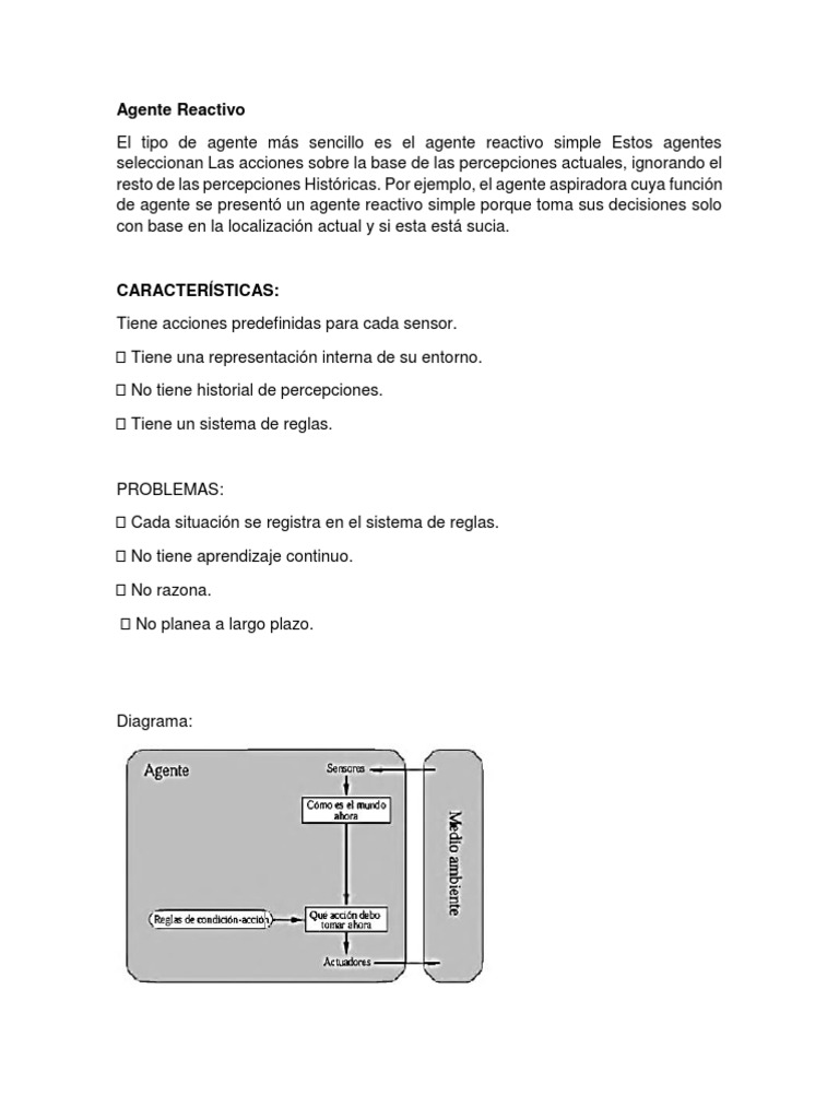Agentes Reactivo Simple | PDF | Percepción | Información