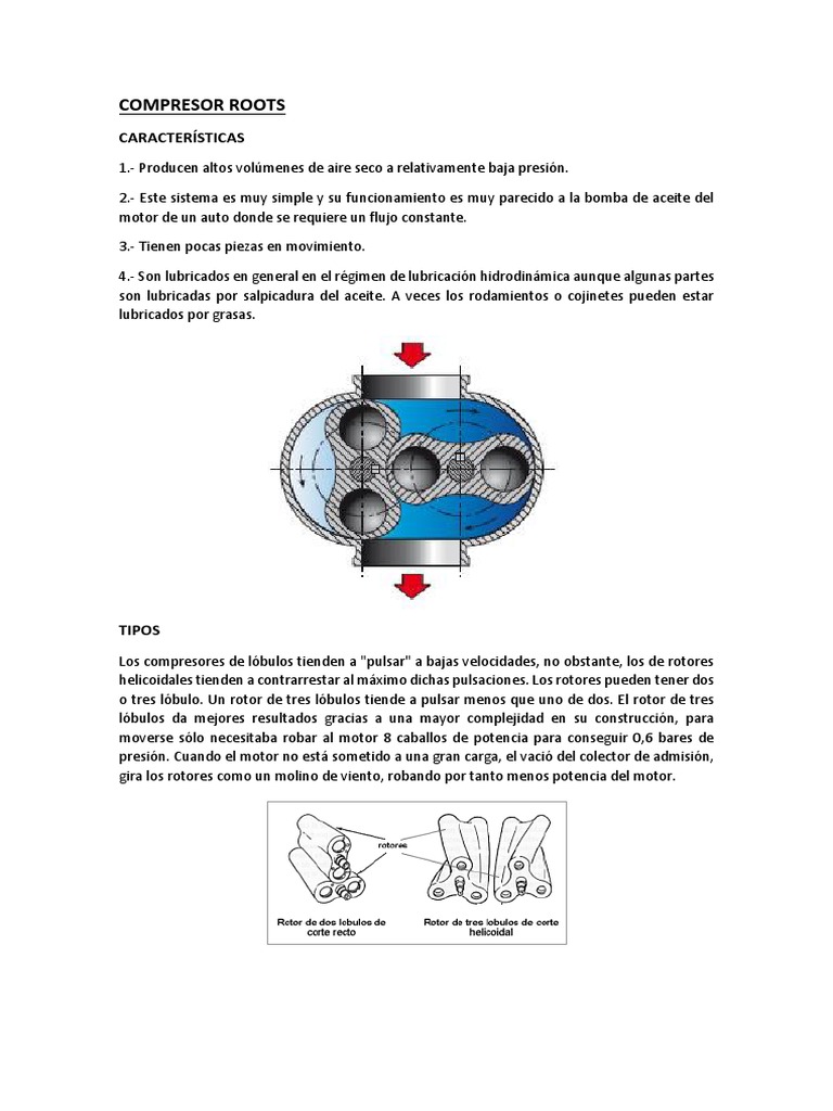 Compresor Roots | PDF | Máquinas | Ingeniería mecánica