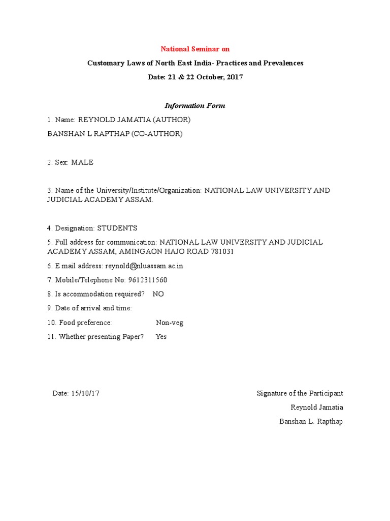 Matrilineal Rights And Customary Laws In Khasi And Jaintia Tribes Pdf 3999