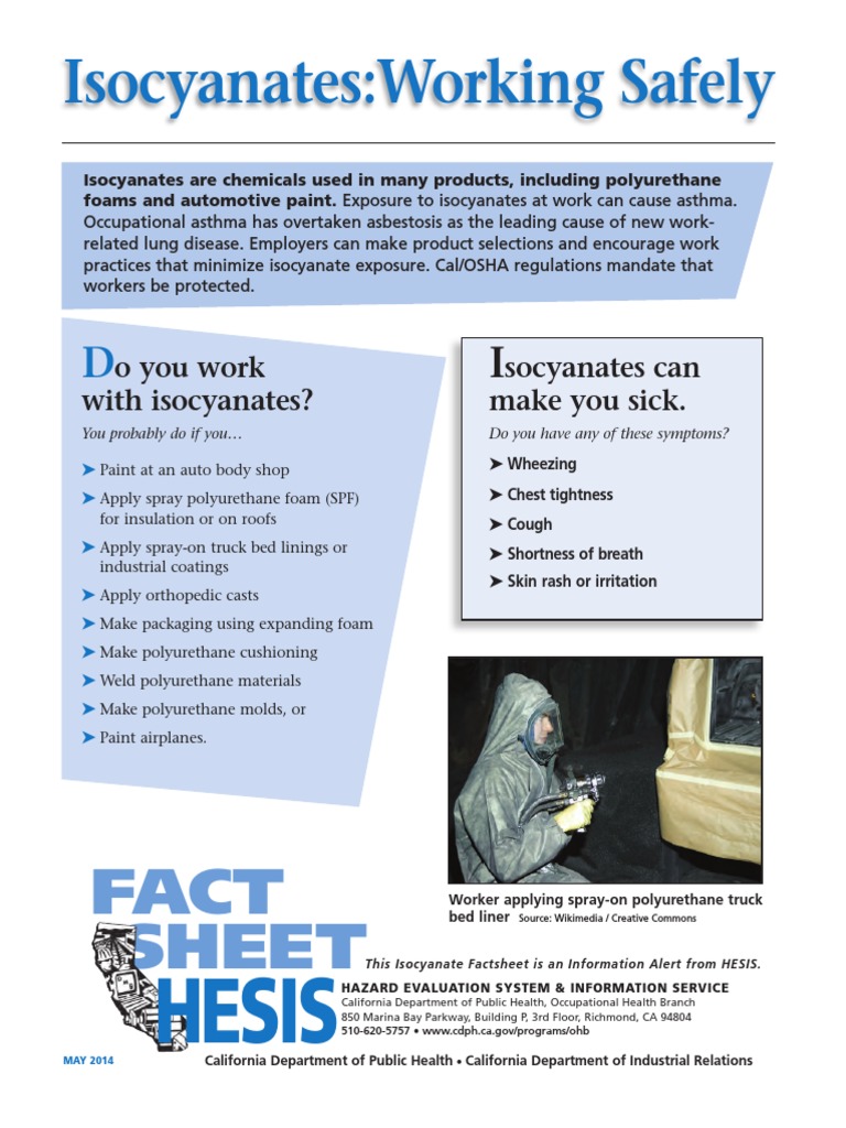 Isocyanate Working Safety | PDF | Personal Protective Equipment | Allergy