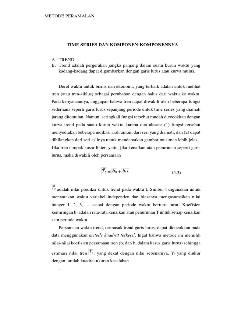 Komponen Time Series dalam Peramalan | PDF