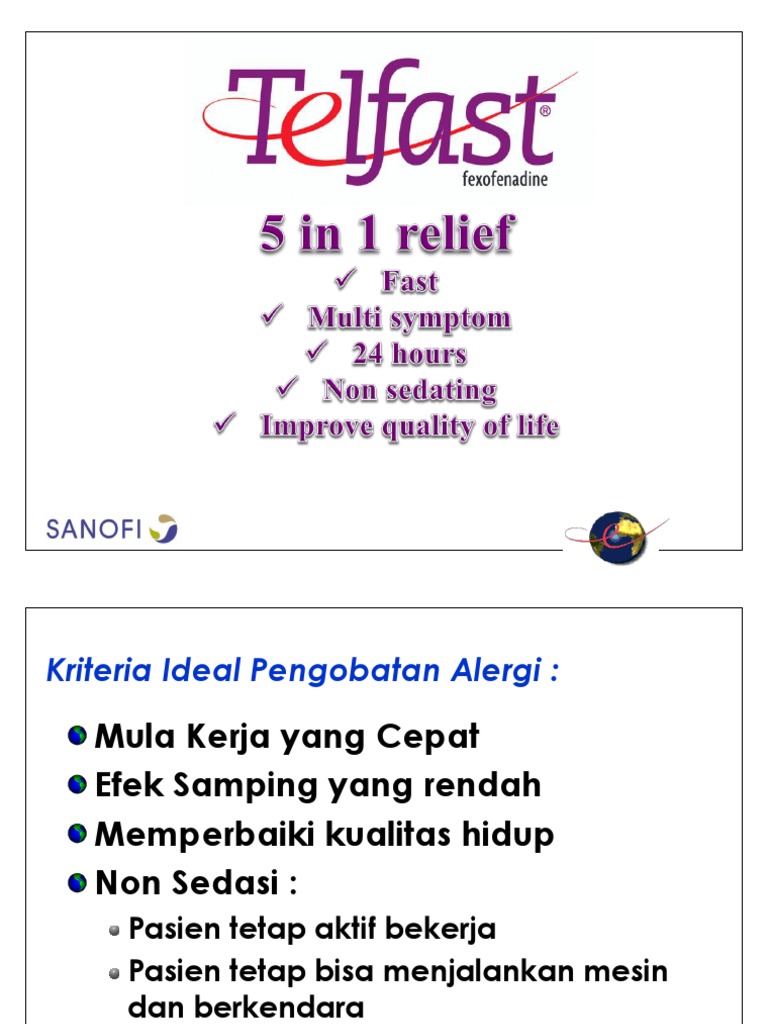 Telfast Product Presentation | PDF | Dermatitis | Allergy