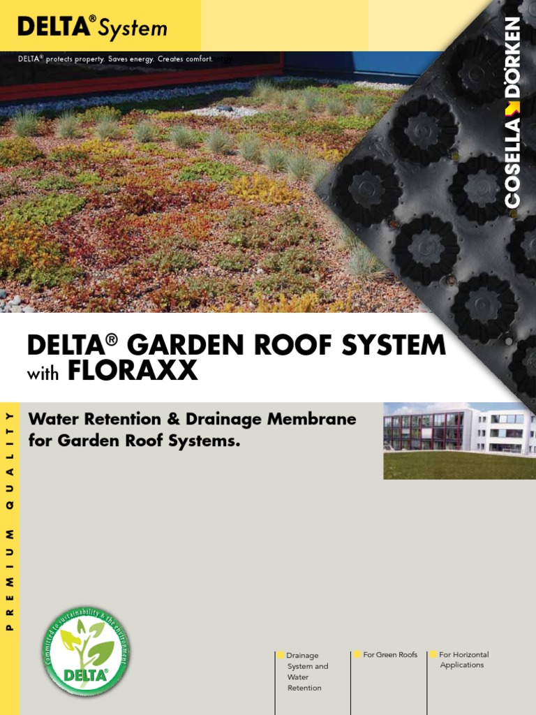 Floraxx: Delta Garden Roof System | PDF | Roof | Drainage