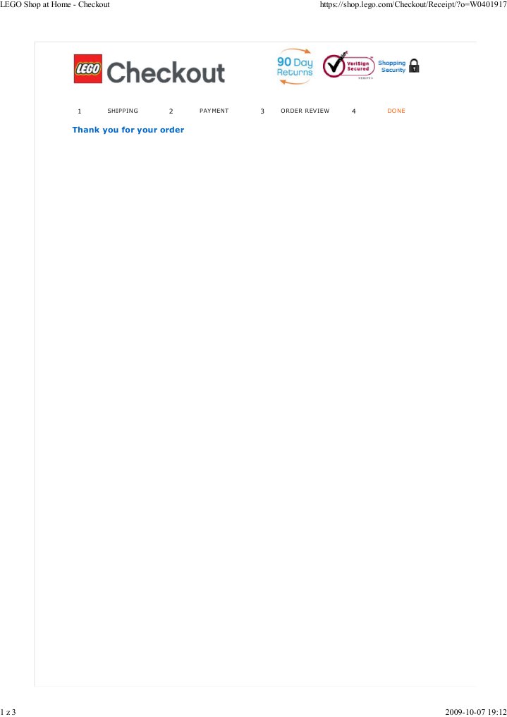 LEGO Shop at Home - Checkout | PDF | Point Of Sale | Lego