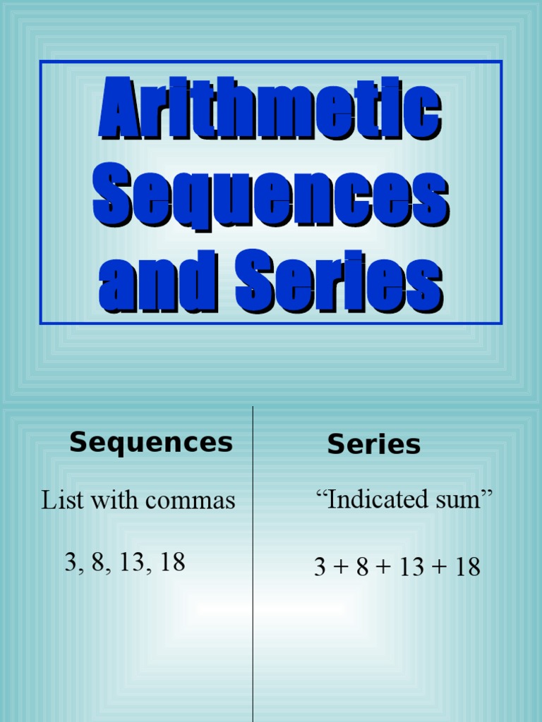 Arithmetic Sequences and Series.ppt | Series (Mathematics) | Analysis