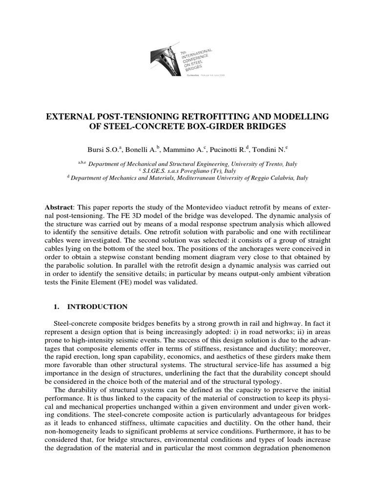 Bridge Retrofitting 1 Eng Pdf Finite Element Method Prestressed