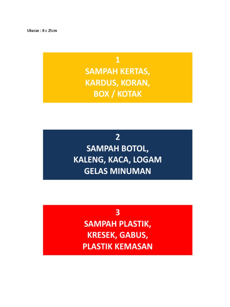 Stiker Sampah | PDF