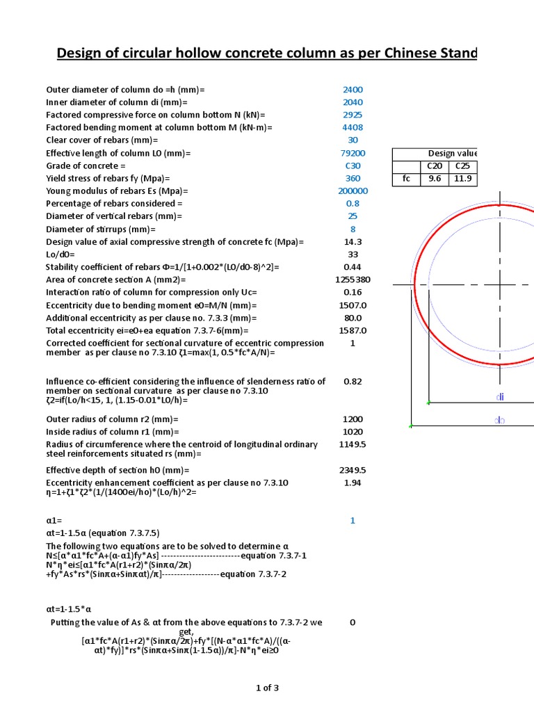 Circular Hollow Concrete Column | PDF | Mechanical Engineering ...