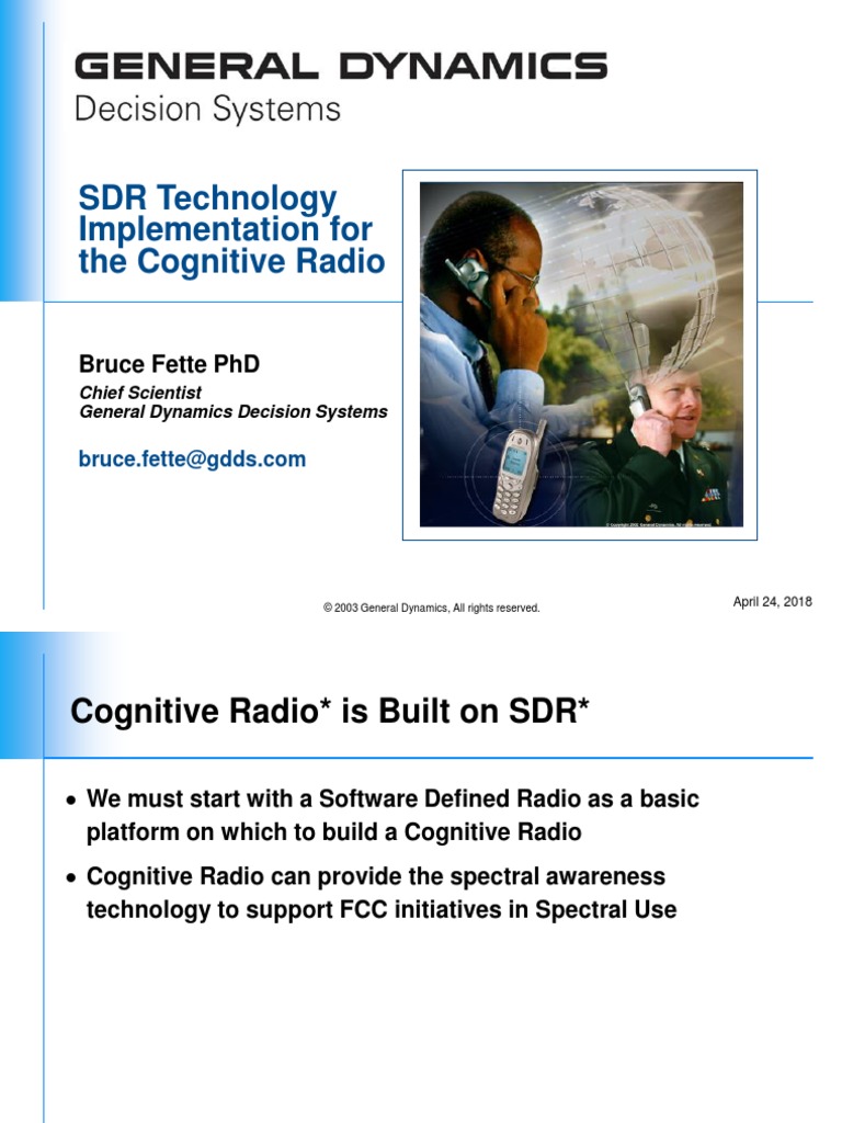 SDR Technology Implementation For The Cognitive Radio: Bruce Fette PHD | PDF | Software Defined ...