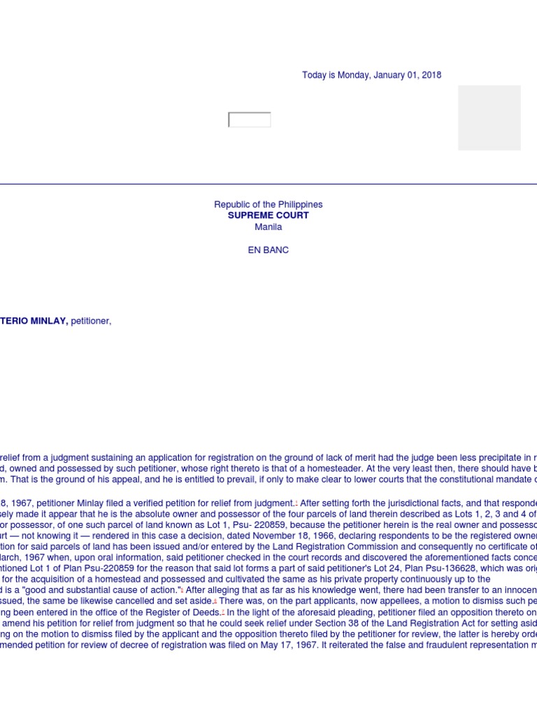 Cases For Annulment of Title | PDF | Judgment (Law) | Property