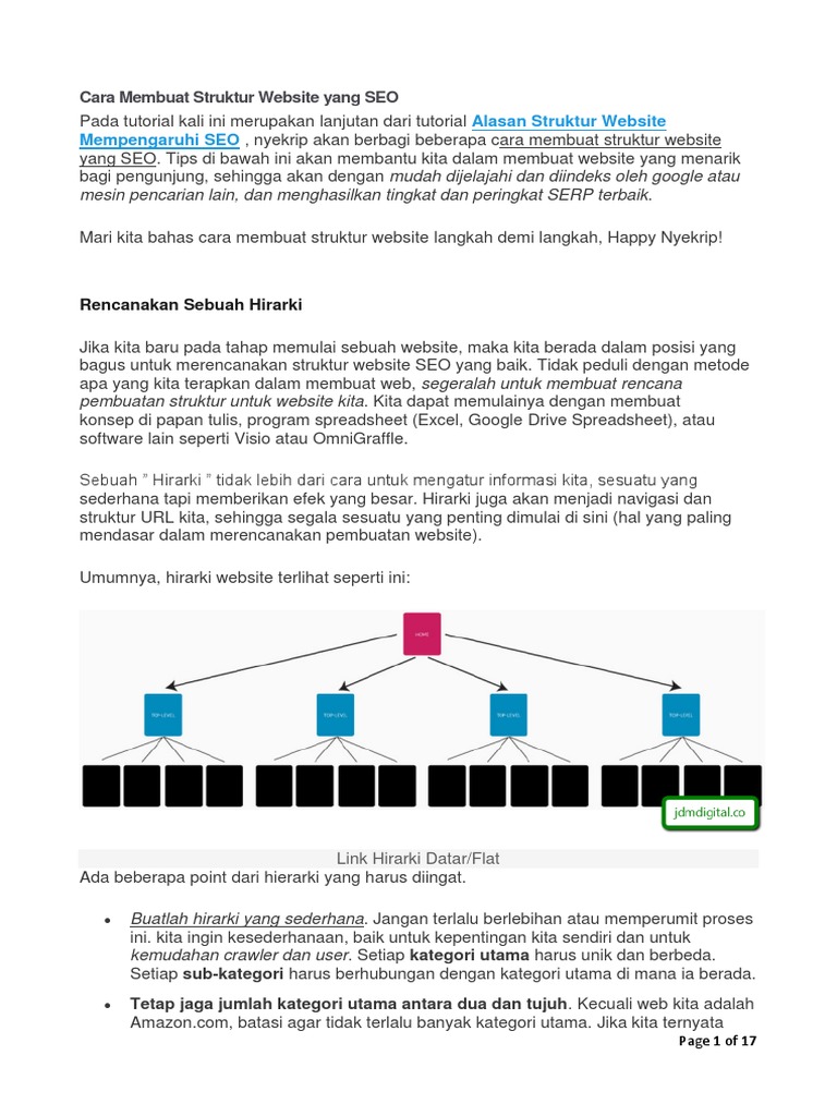 Cara Membuat Struktur Website Yang SEO | PDF | Komputer