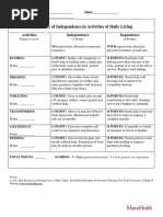 RUDAS Cognitive Assessment Form | PDF | Psychology | Neuroscience