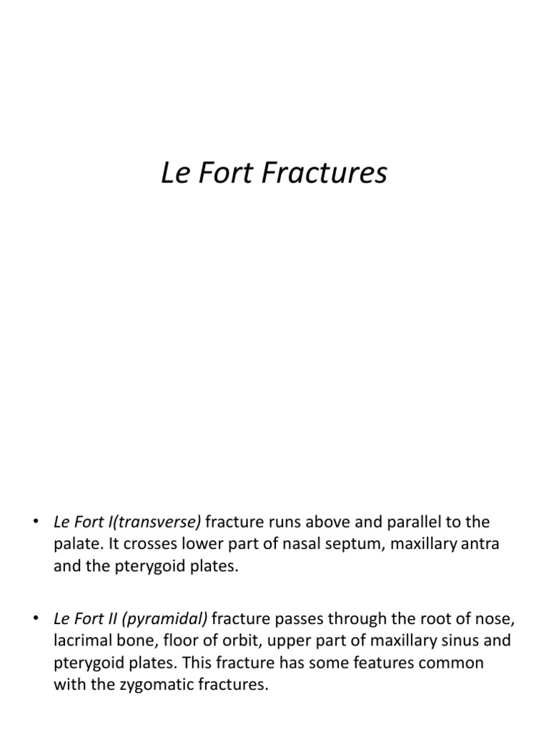 Le Fort Fractures | PDF