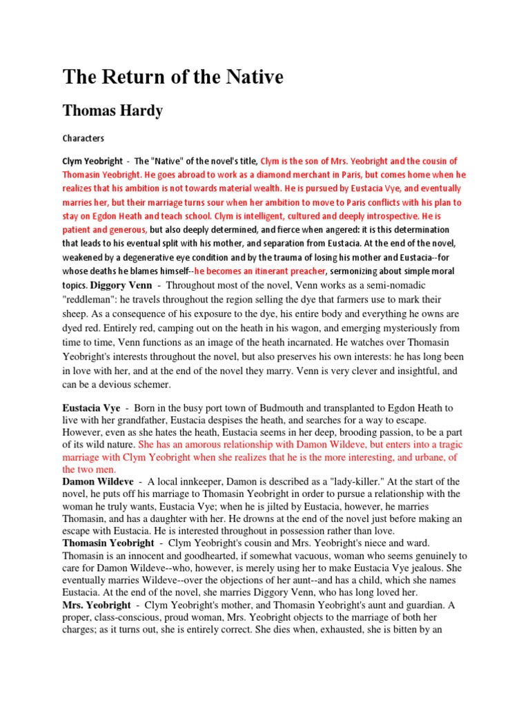 The Return of The Native | PDF